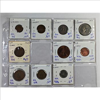 Lot of 15 Great Britain Coins*Various Years and Denominations*Most are ...