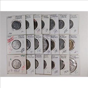 Lot of 21 French Coins*Various Denominations*Mostly High Grade ...