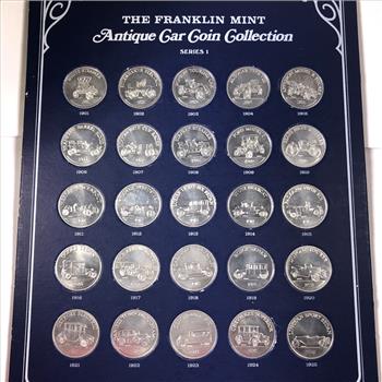 Lot of 25 Antique Car Collection Tokens*Series 1*Uncirculated*Franklin ...