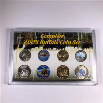 Lot of Eight Buffalo Commemorative Nickels: Colorized, Hologram ...