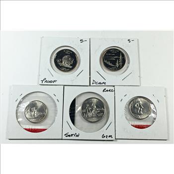 Lot of Five Commemorative Coins*Proof and Satin Finishes*Quarters and ...