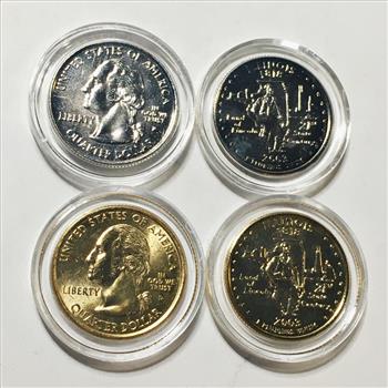Lot of Four 2003-P & D Illinois State Commemorative Quarters*Two Are ...