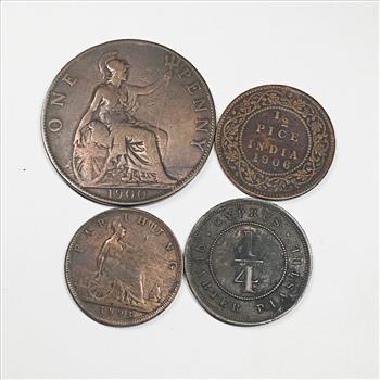 Lot of Four (4) Early British Commonwealth Coins*Victoria/Edward ...