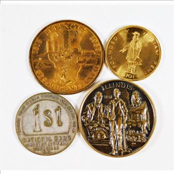 Lot of Four Souvenir Tokens*William Penn, Bicentennial Medallion and ...