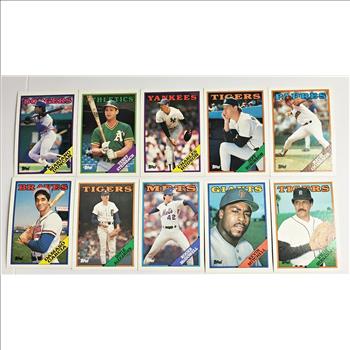 Lot of Ten Topps Baseball Trading Cards*Different Teams*Different ...