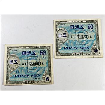 Lot of Two 1945 B Note Japan Series 100*Issued Pursuant To Military ...