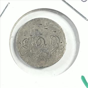 Love Token*1876 Silver Seated Liberty Dime*Initials E.J.J. | Property Room