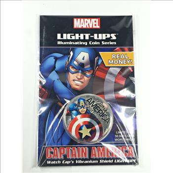 MARVEL CAPTAIN AMERICA Light Up*New In Original Packaging*Shield Lights ...