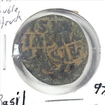 Medieval Byzantine Follis*Emperor Basil II 976-1025 | Property Room