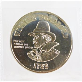Metal Medallion Commemorating The Mayflower and William Bradford of ...