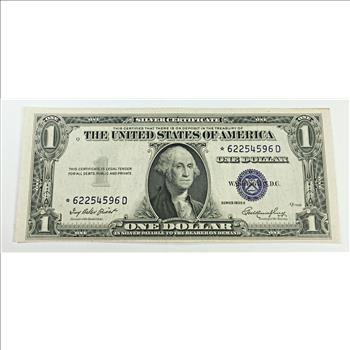 MINT ERROR*MISCUT*STAR NOTE REPLACEMENT ERROR 1935E $1 United States ...