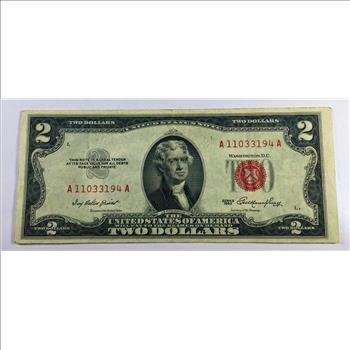MISCUT Series 1953 $2 Red Seal United States Note*Almost Uncirculated ...
