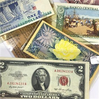 Mixed Lot of World Currency, US Fantasy Notes, Replica Note and ...