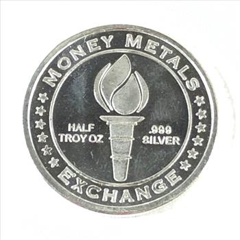 Monex Money Metals Exchange .999 Fine Silver Half Oz Round | Property Room