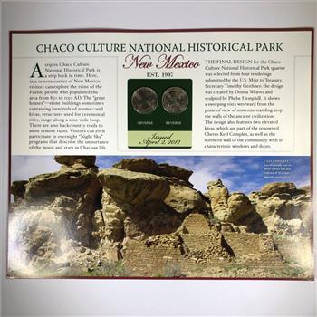 National Park Quarter Display Board featuring Chaco Culture ...