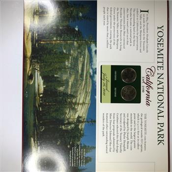 National Park Quarter Display Board featuring Yosemite Uncirculated ...