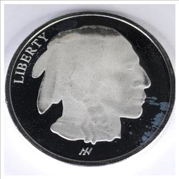 One (1) Ounce .999 Fine Silver Round*Buffalo Nickel Design | Property Room