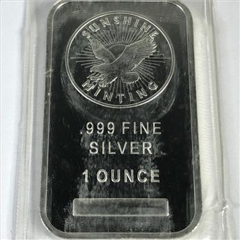 One Ounce .999 Fine Proof Silver Bar*SunShine Minting*In Original ...