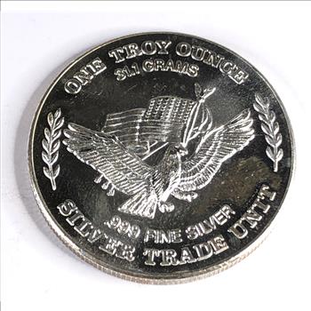 One Oz .999 Fine Silver Round*Silver Trade Unit*Minted From US ...