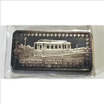 One Troy Ounce .999 Fine Proof Silver Bar*Commemorating San Francisco ...