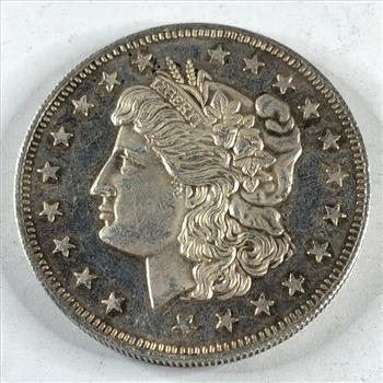 One Troy Ounce .999 Fine Silver Round*Morgan Dollar Design | Property Room