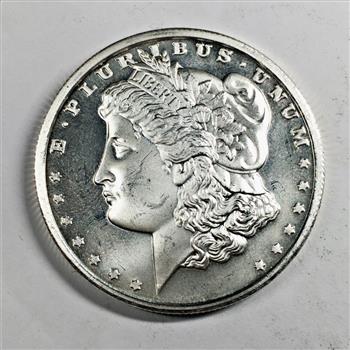 One Troy Ounce .999 Fine Silver Round*Morgan Dollar Design | Property Room