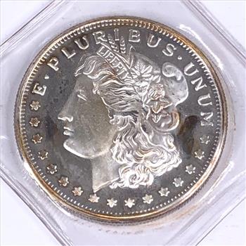 One Troy Ounce .999 Fine Silver Round*Morgan Dollar Design | Property Room