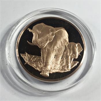 Over 57 grams Pure Bronze Proof Medallion*East African Wild Life ...