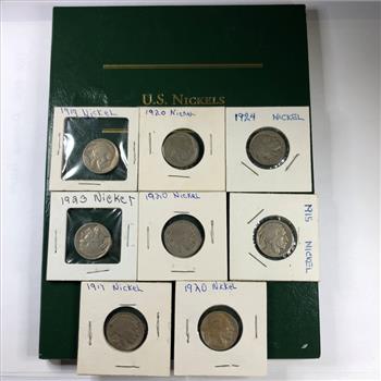 Pre-owned US Nickels Collector's Album*Includes Eight Buffalo Nickels ...