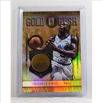 RARE 14K Gold Shaquille O'Neal Orlando Magic .8 Gram Gold Disk Panini ...