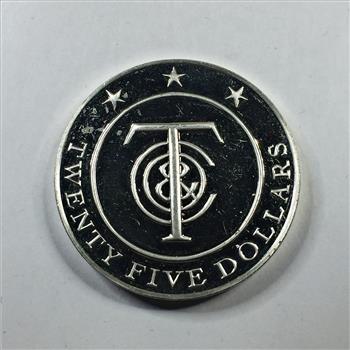 RARE $25 Tiffany and Co. .925 Sterling Silver Tiffany Money Coin ...