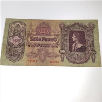 RARE*1930-1944 Hungary 100 Pengo Banknote was Issued During the Nazi ...