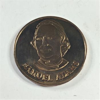 Samuel Adams Bronze Medallion*1.5" Diameter*Proof | Property Room