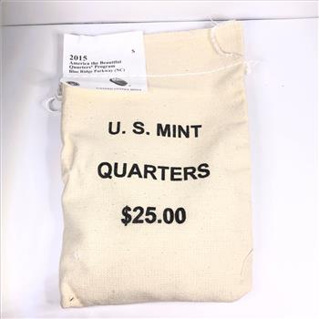 SEALED SEWN $25 US Mint Bag 2015-S America the Beautiful Blue Ridge ...