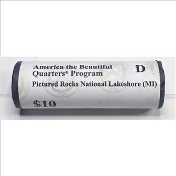 SEALED/UNOPENED US Mint $10 Roll 2018-D America the Beautiful Pictured ...