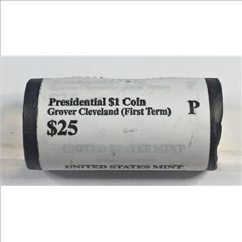 SEALED/UNOPENED US Mint 2012-P $25 Roll of Grover Cleveland (first term ...