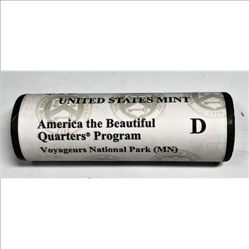 SEALED/UNOPENED US Mint Roll of 2018-D America the Beautiful Voyageurs ...