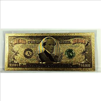 Series 1934 $10,000 Federal Reserve Note Gold Foil Replica*New/Pristine ...