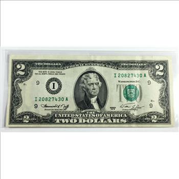 Series 1976 US Bicentennial $2 Federal Reserve Note; Minneapolis ...