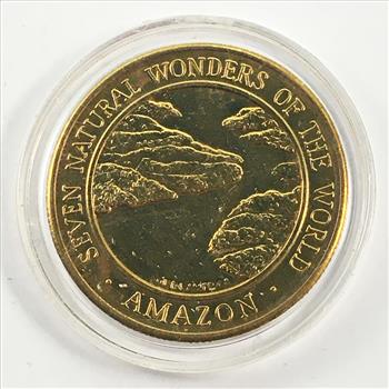 Seven Natural Wonders of the World*AMAZON*1-1/2" 24K Gold Layered ...