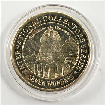 Seven Natural Wonders of the World*SPHINX*1-1/2" 24K Gold Layered ...