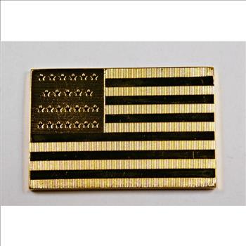 Seventh US Flag Commemorative 1.159oz 24K Gold Electroplated Proof Bar ...