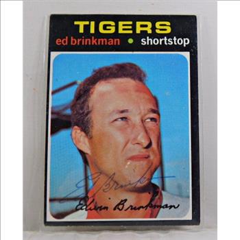 SIGNED 1970 Ed Brinkman Detroit Tigers Topps Baseball Card - Mint ...