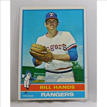 SIGNED 1976 Bill Hands Texas Rangers Topps Baseball Card - Mint ...