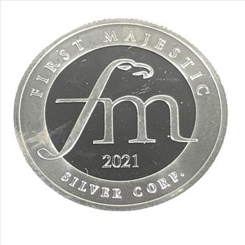 Silver 1/2oz 999 Fine Bullion Round First Majestic Silver 2021 Aztec ...