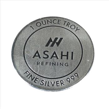 Silver 1oz 999 Fine Bullion Round Asahi Refining Repeating Logo ...