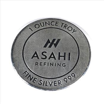Silver 1oz 999 Fine Bullion Round Asahi Refining Repeating Logo ...