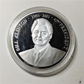 Silver Layered Bill Clinton Commemorative Medallion*Part of the ...