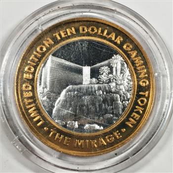 SILVER STRIKE*$10 Gaming Token*Mirage; Las Vegas, NV*.999 Fine Proof ...
