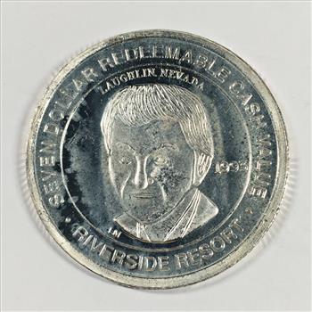 SILVER STRIKE*20 Grams .999 Fine Silver Riverside Resort $7 Gaming ...